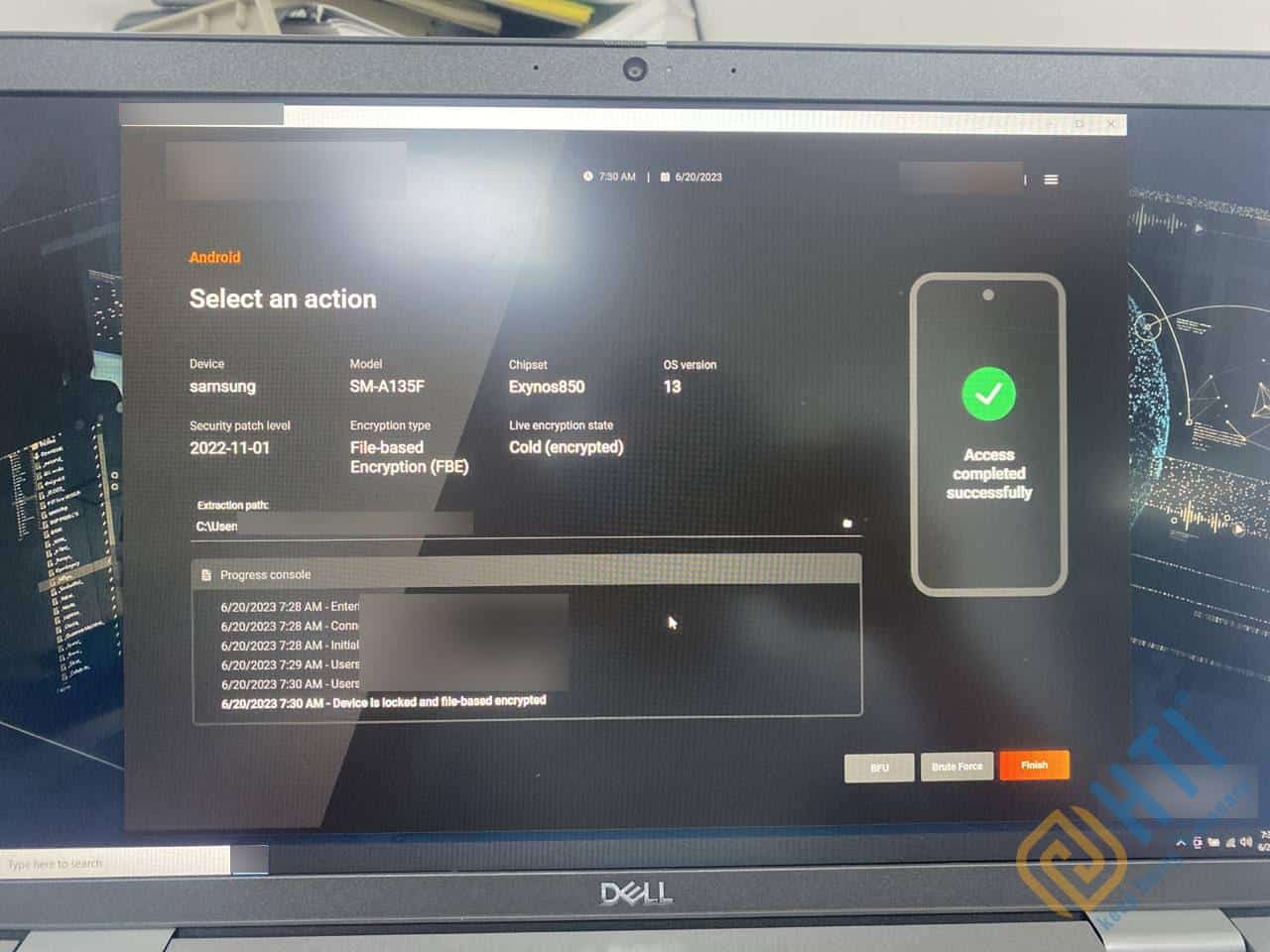 Mở khóa màn hình điện thoại Samsung Galaxy A13 - HTI Services